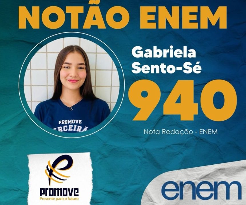 Aluna da Escola Promove em Bom Jesus da Lapa se destaca com 940 pontos ...
